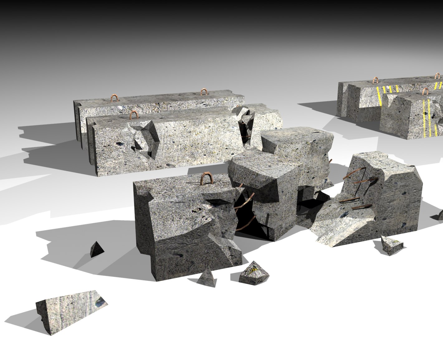 Concrete Block 3d Model