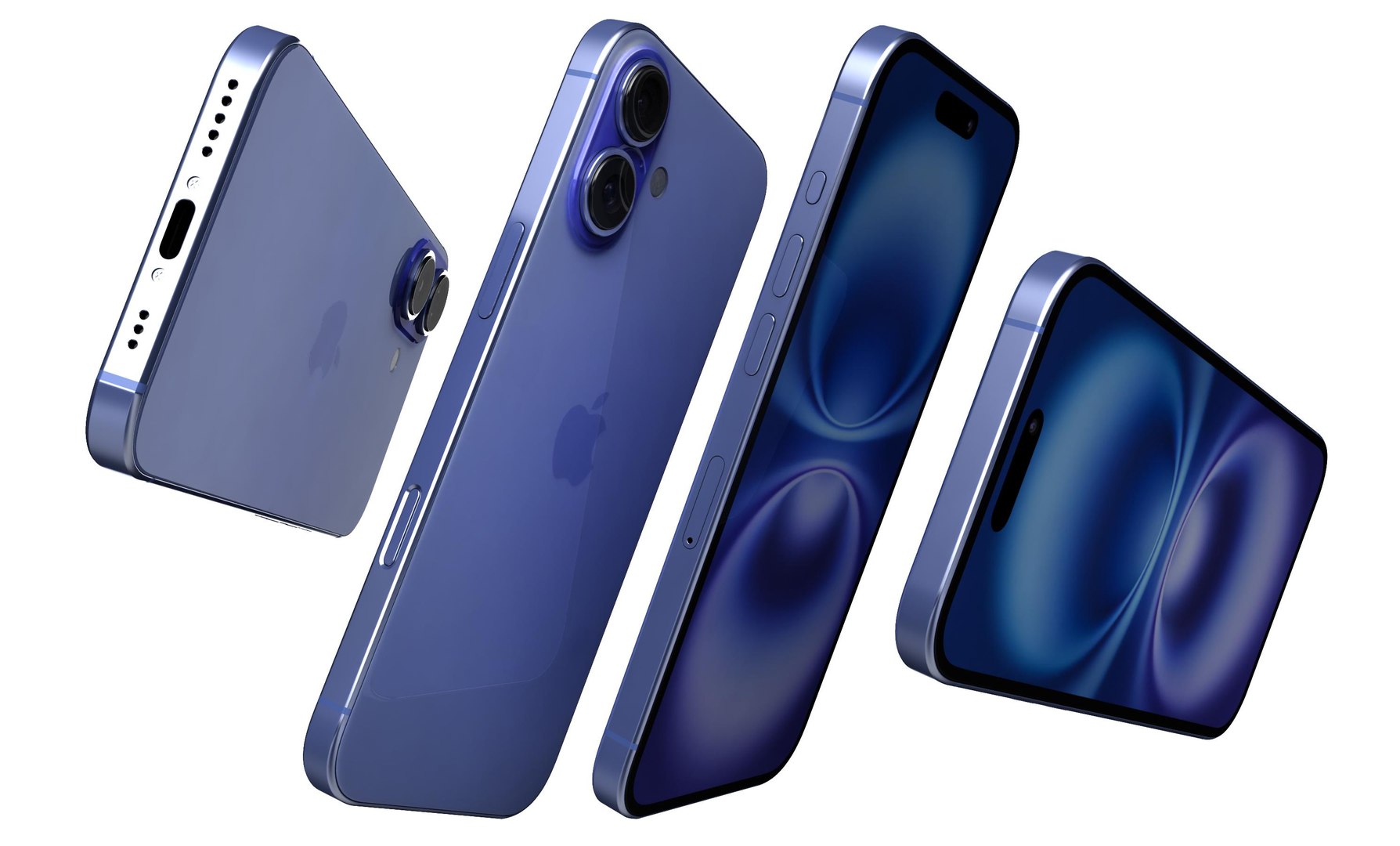 Apple IPhone 16 Ultramarine 3D Model - TurboSquid 2281149