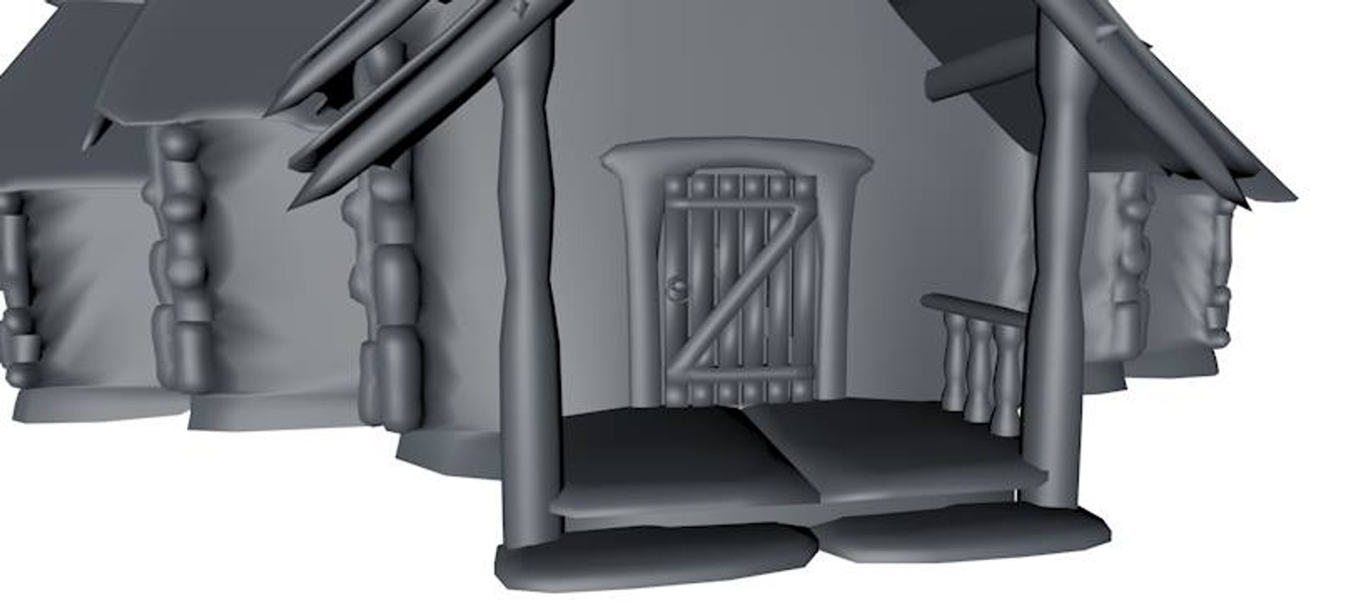 3d Medieval Log Cabin Watch