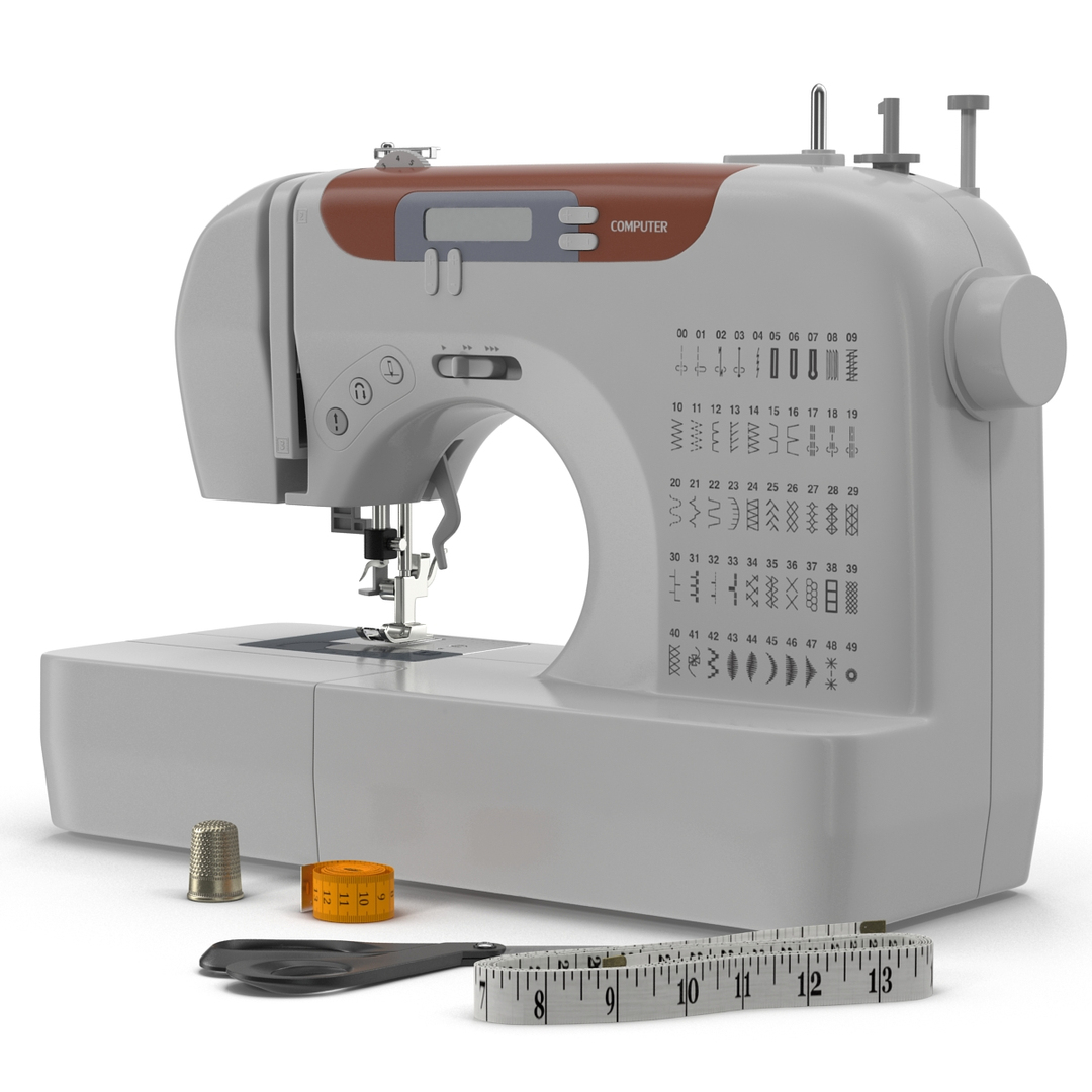 sewing set modeled 3d model