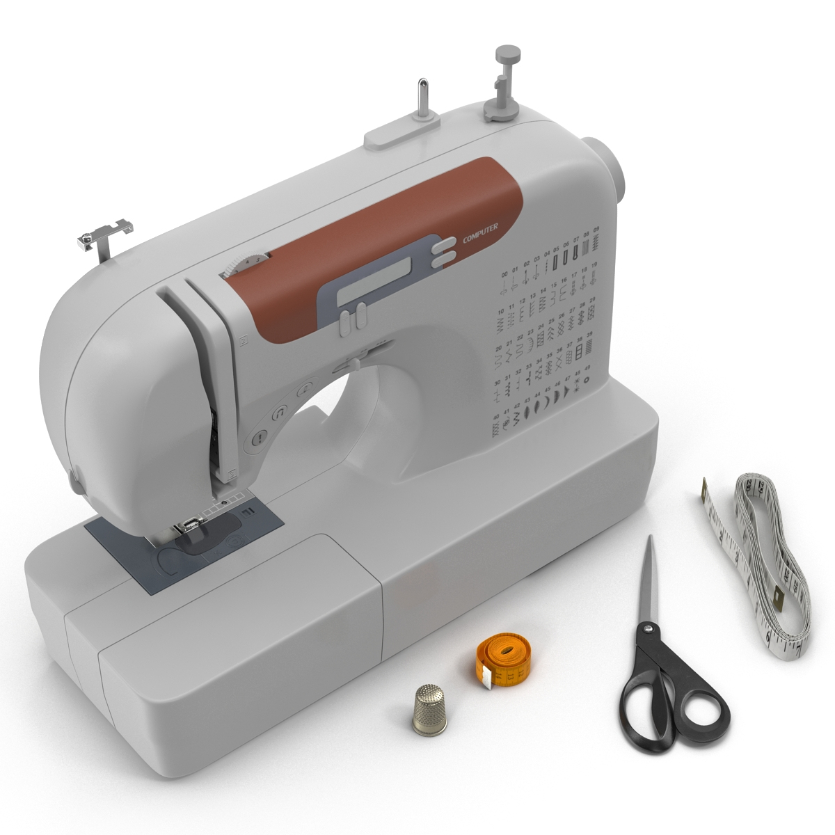 sewing set modeled 3d model