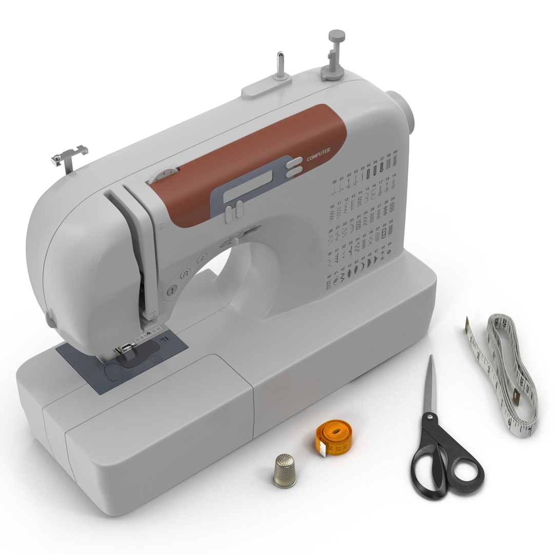 sewing set modeled 3d model