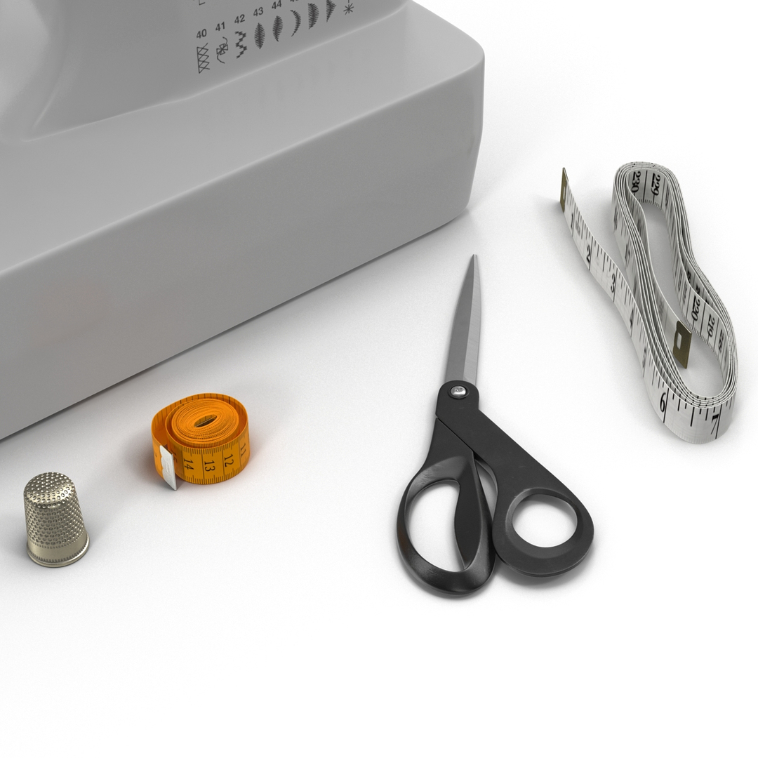 sewing set modeled 3d model