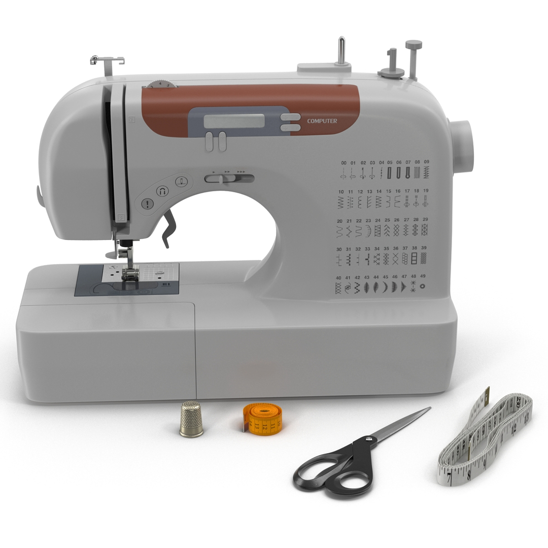sewing set modeled 3d model