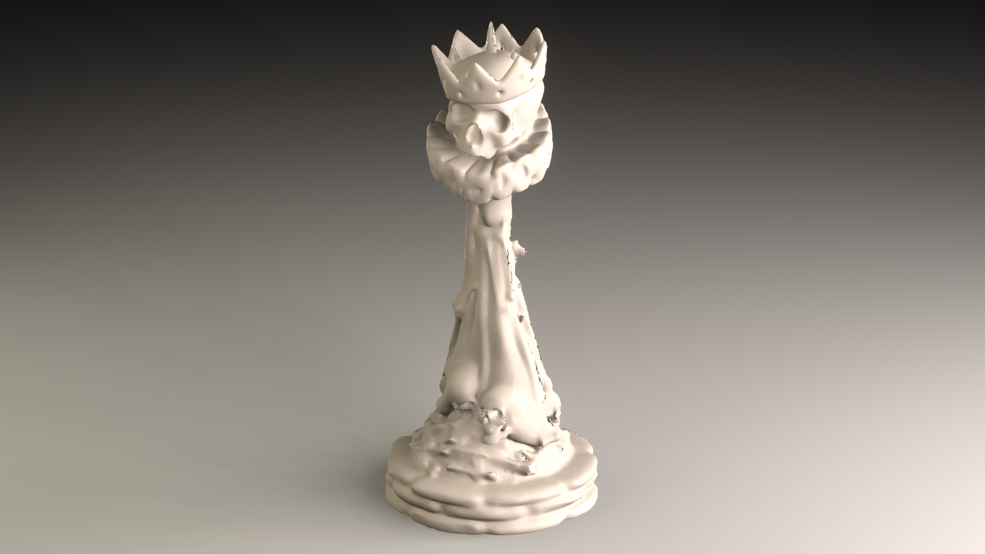 3D Model Skull Chess Queen - TurboSquid 1973161