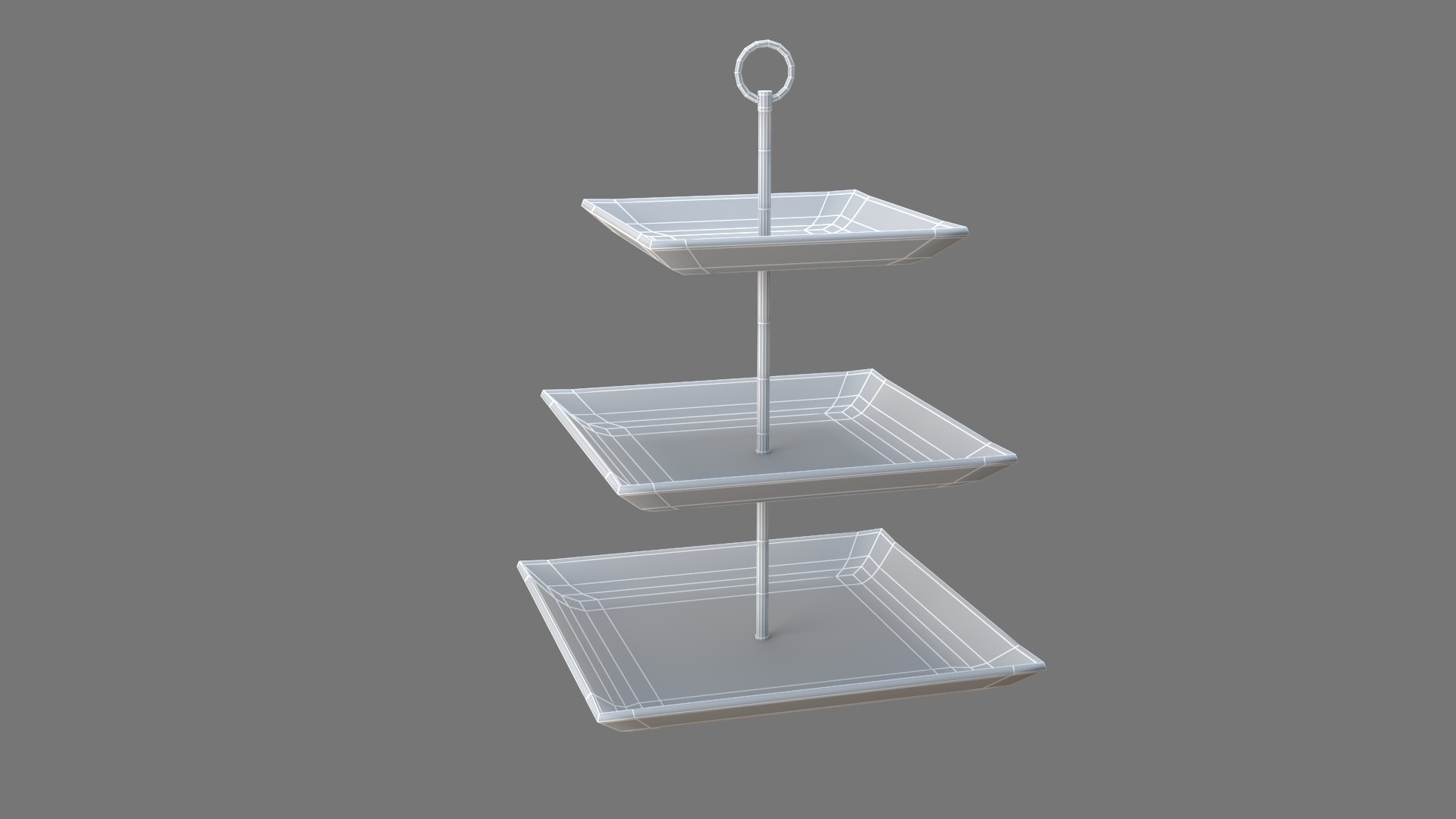 3D Square Plate Stand Model - TurboSquid 2346574