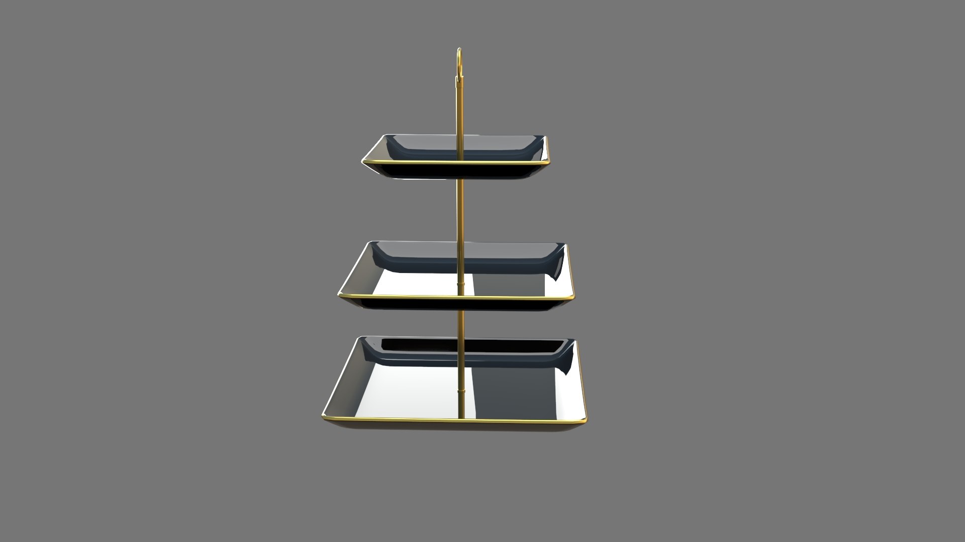 3D Square Plate Stand Model - TurboSquid 2346574
