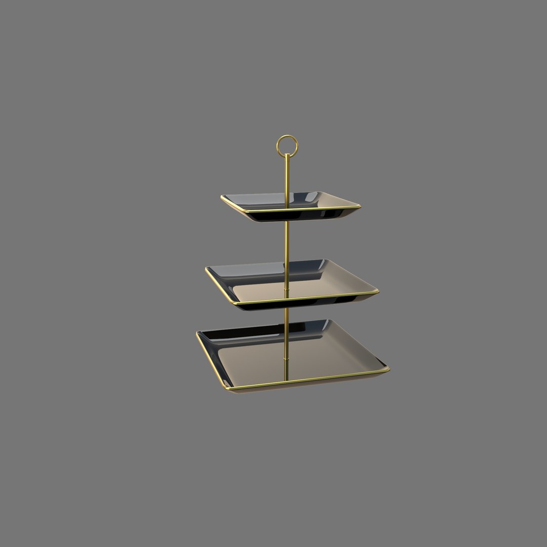 3D Square Plate Stand Model - TurboSquid 2346574