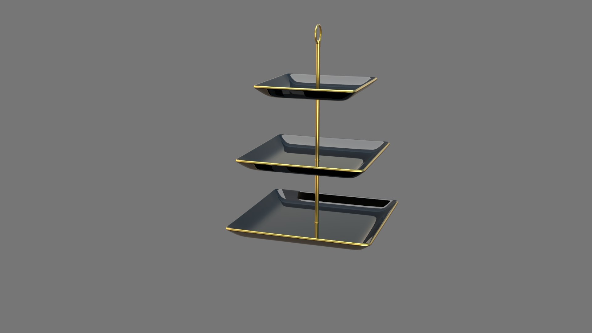 3D Square Plate Stand Model - TurboSquid 2346574