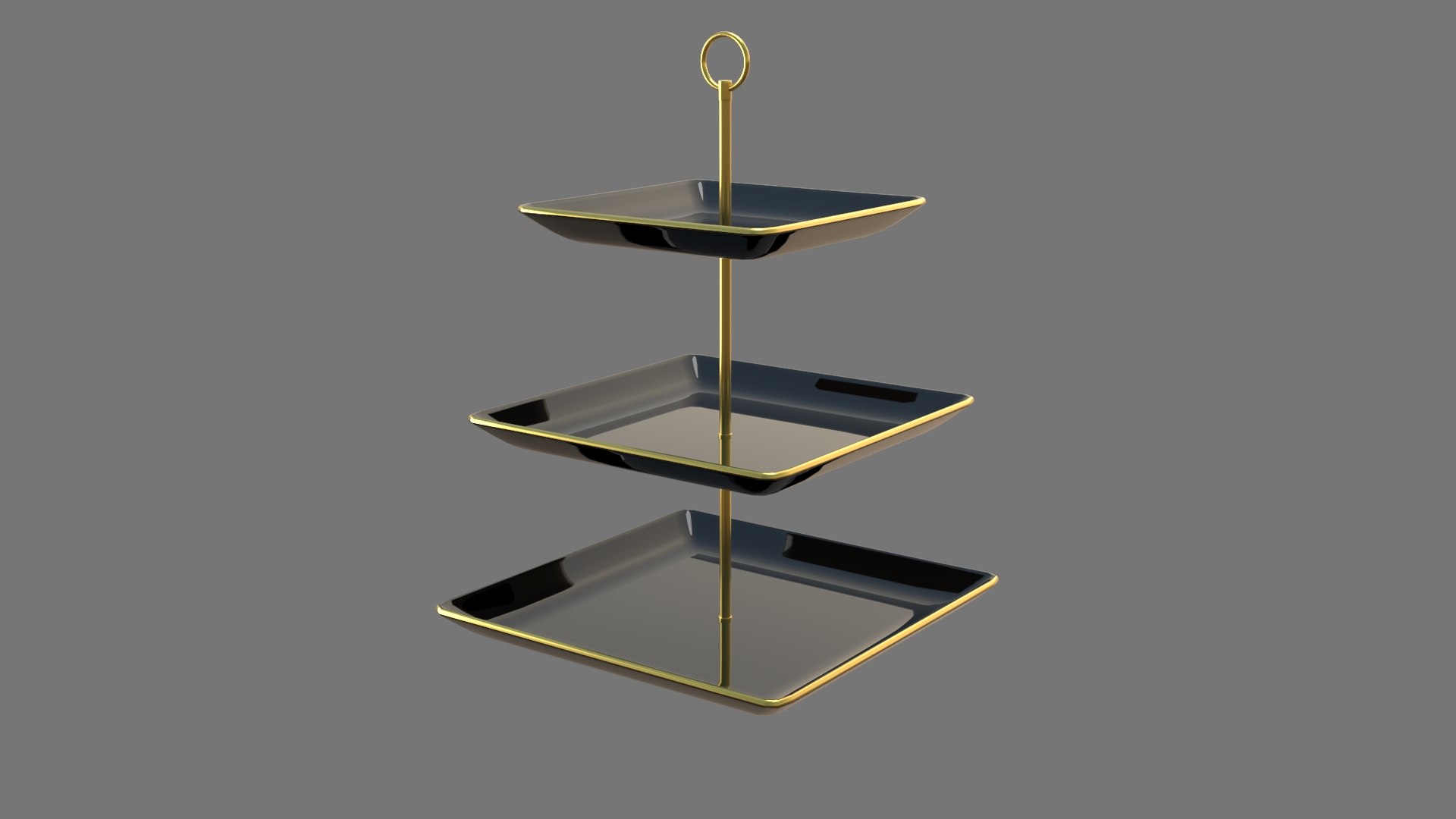 3D Square Plate Stand Model - TurboSquid 2346574
