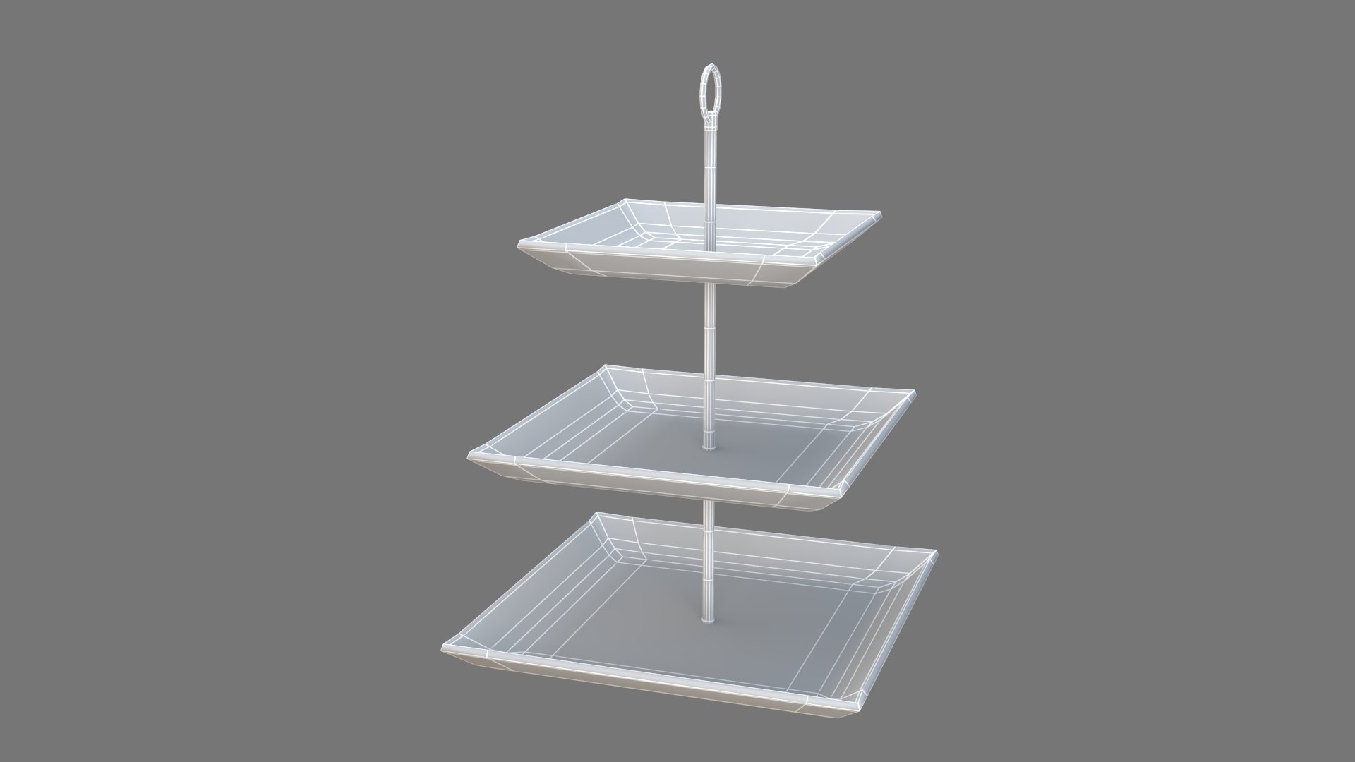 3D Square Plate Stand Model - TurboSquid 2346574
