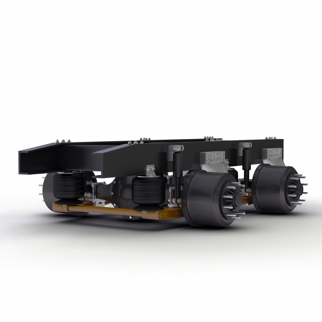 3d Model Truck 2 Axle Chassis