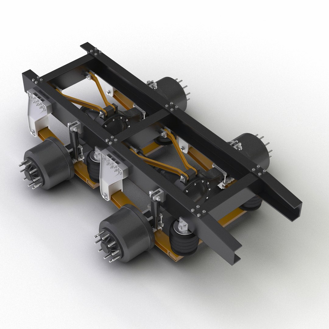 3d Model Truck 2 Axle Chassis
