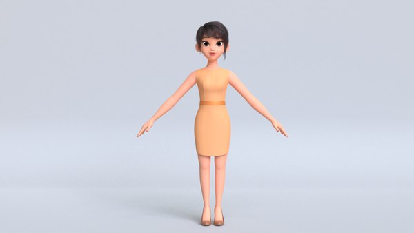Amy Woman Cartoon Character 3D 모델 - TurboSquid 1930624