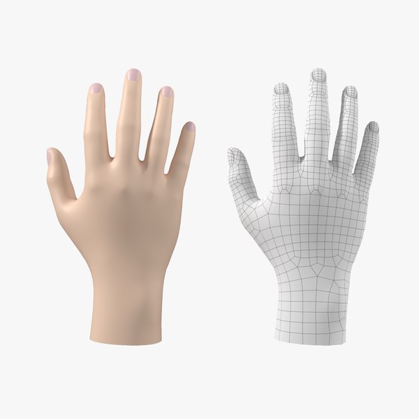 3D Female Hand Base Mesh 07 model - TurboSquid 1788380
