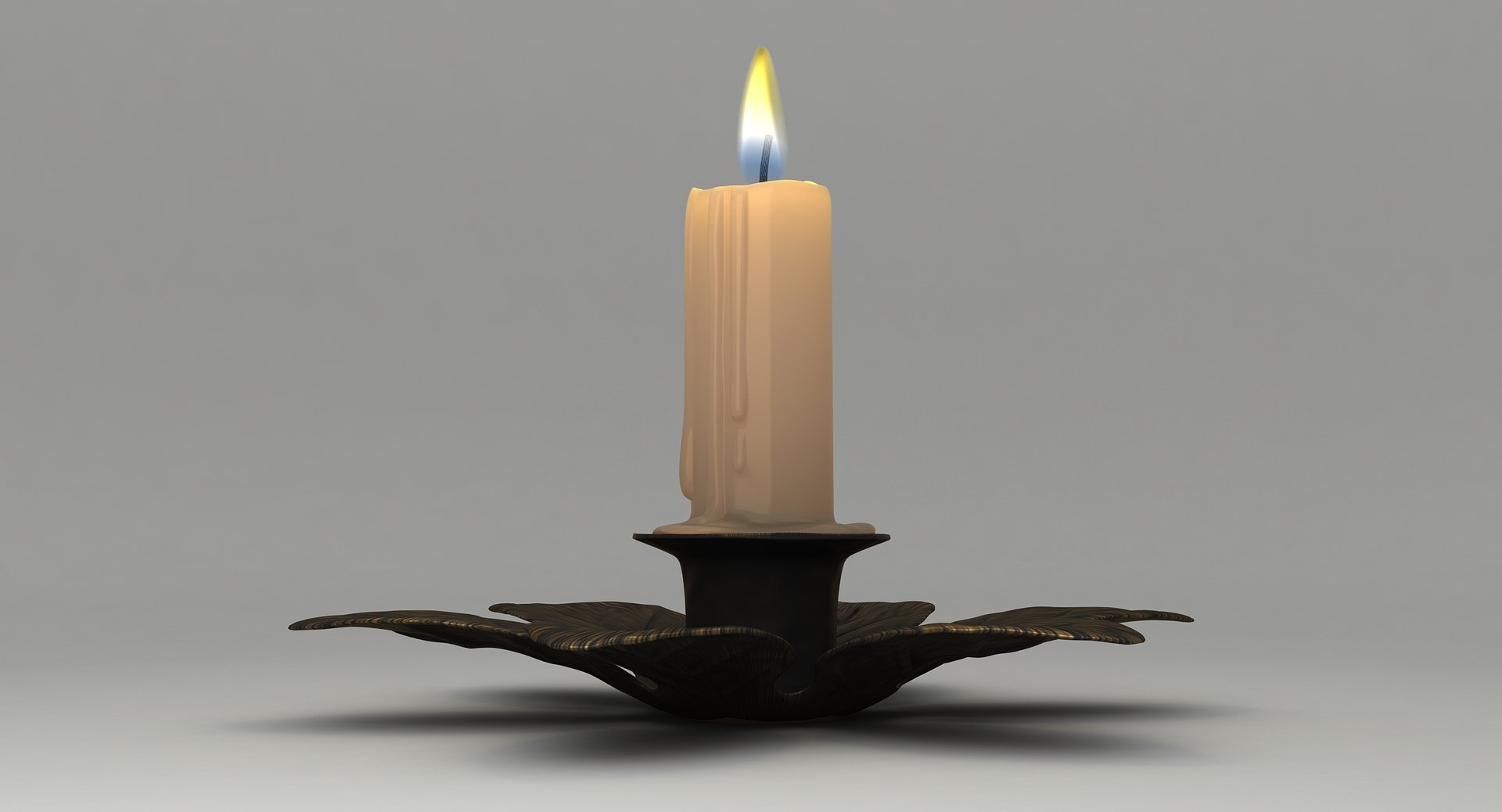 3d Model Candle Flame Light