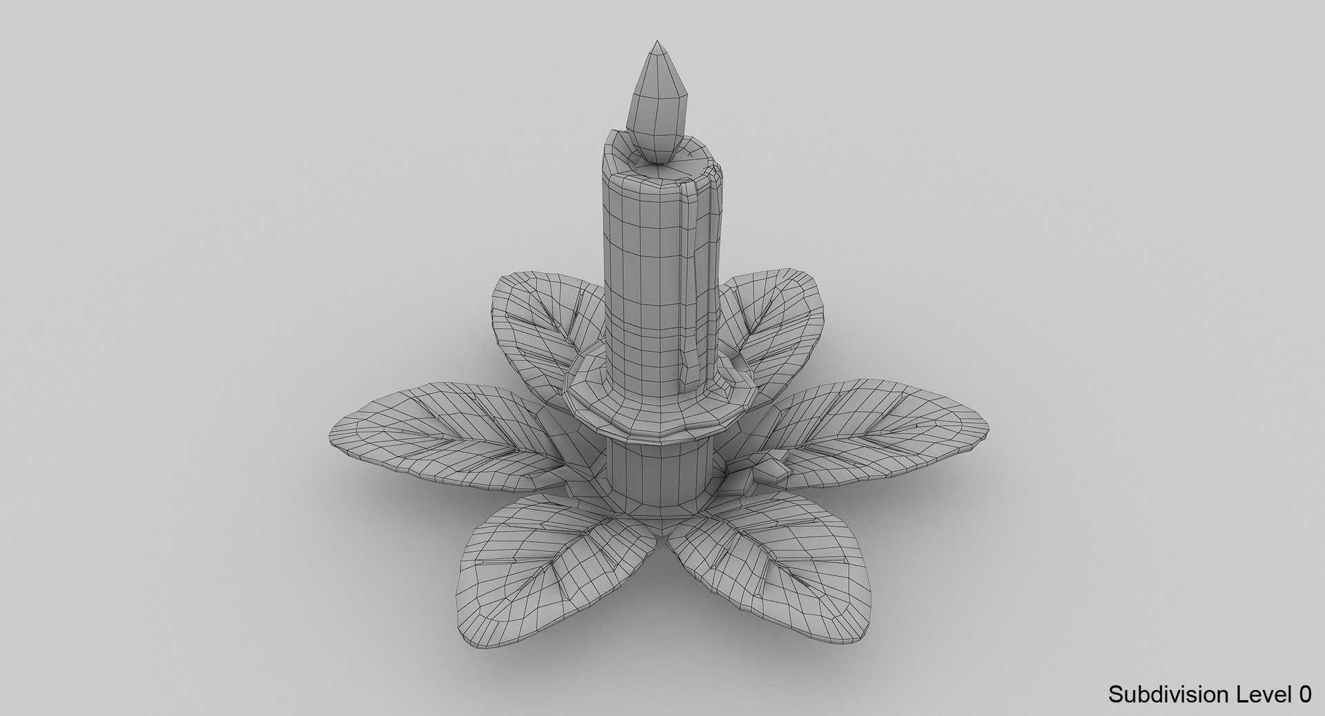 3d Model Candle Flame Light