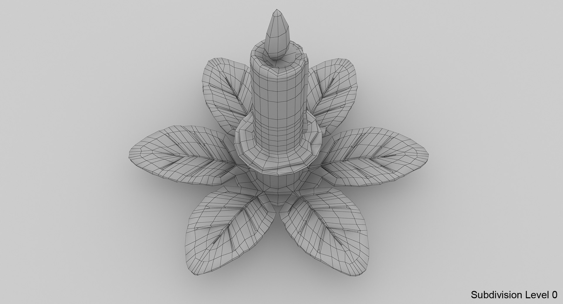3d Model Candle Flame Light