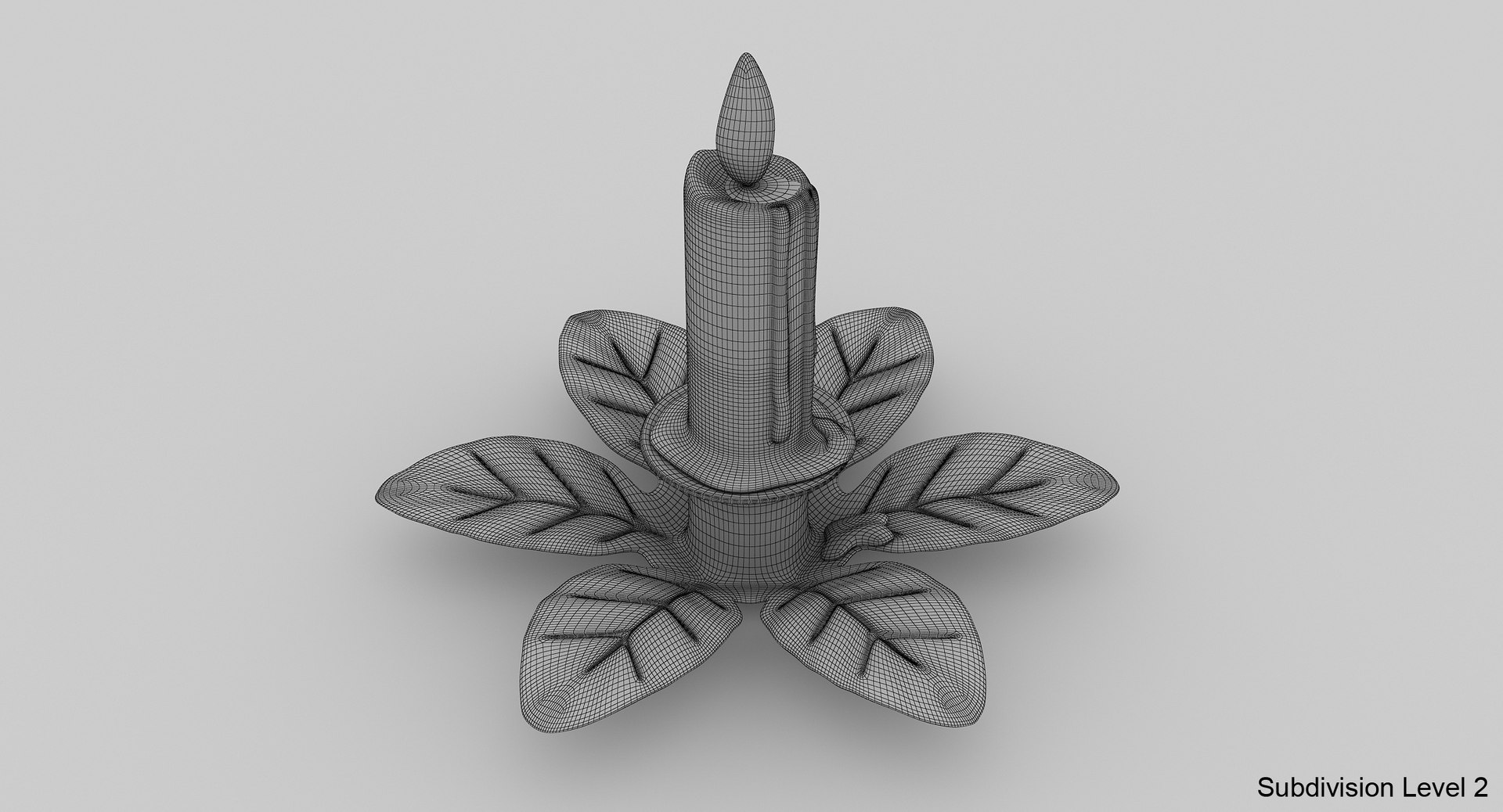 3d Model Candle Flame Light
