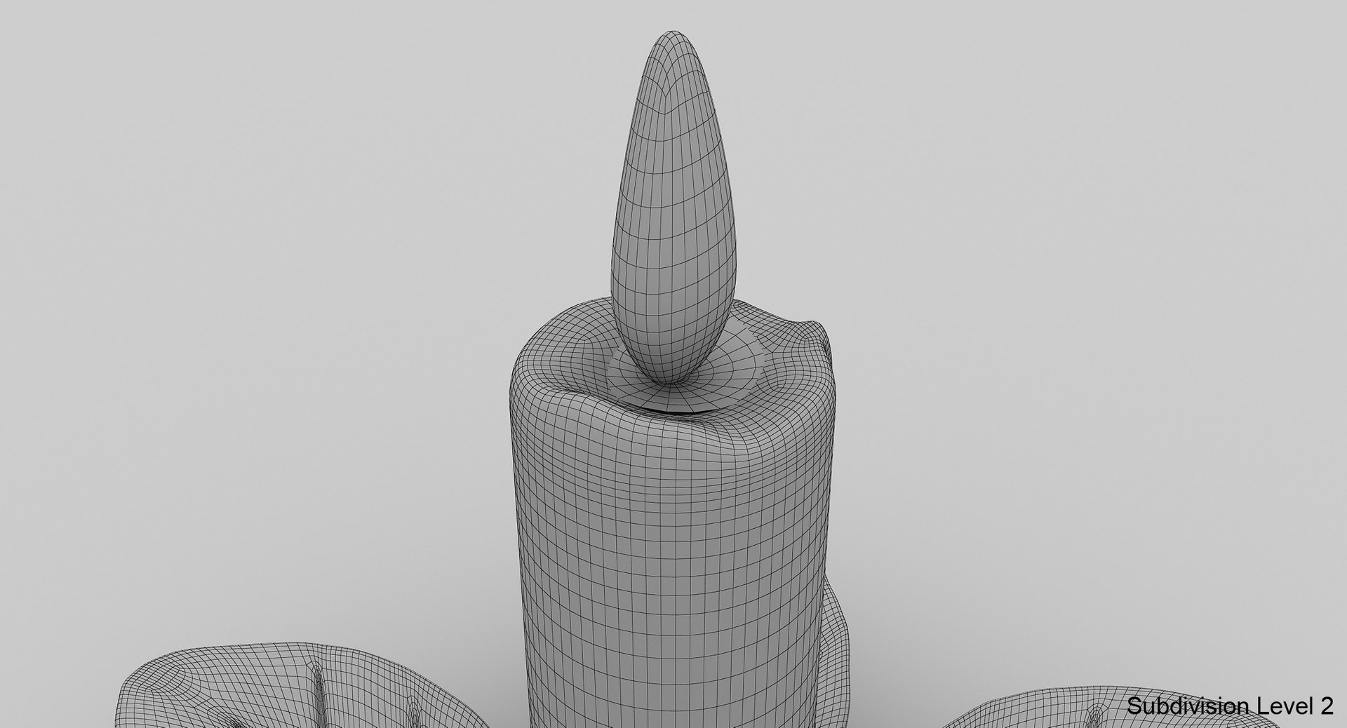 3d Model Candle Flame Light