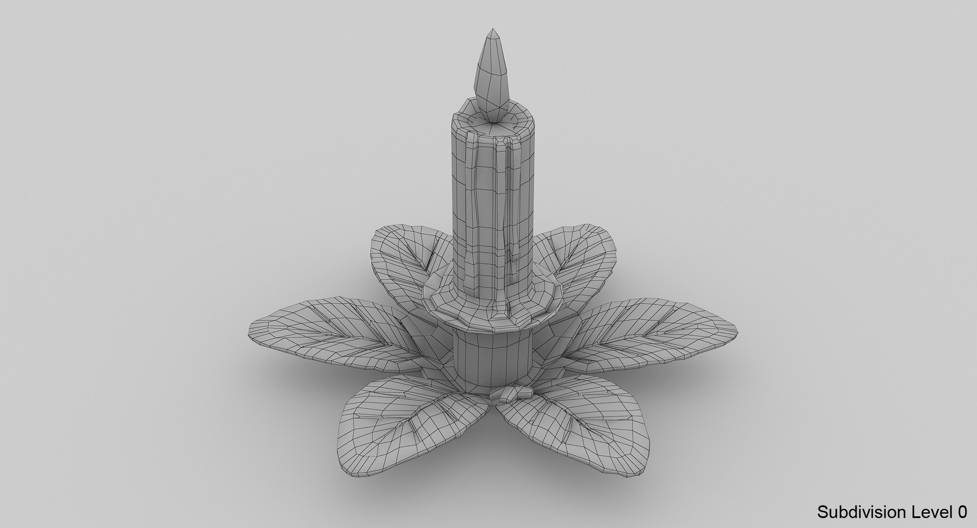 3d Model Candle Flame Light