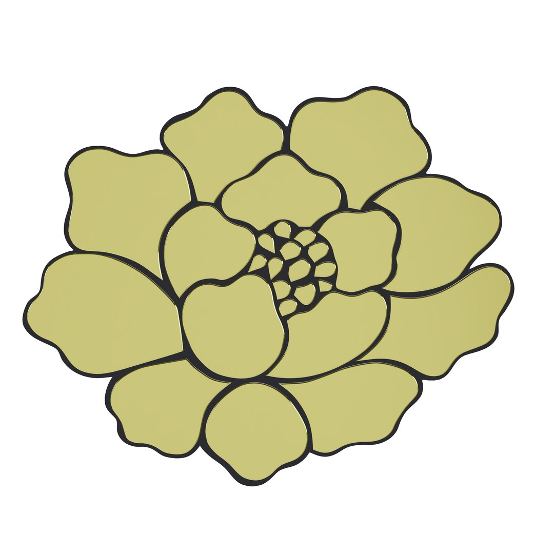 Gold Rose Navado Miror Art Model - TurboSquid 2337293