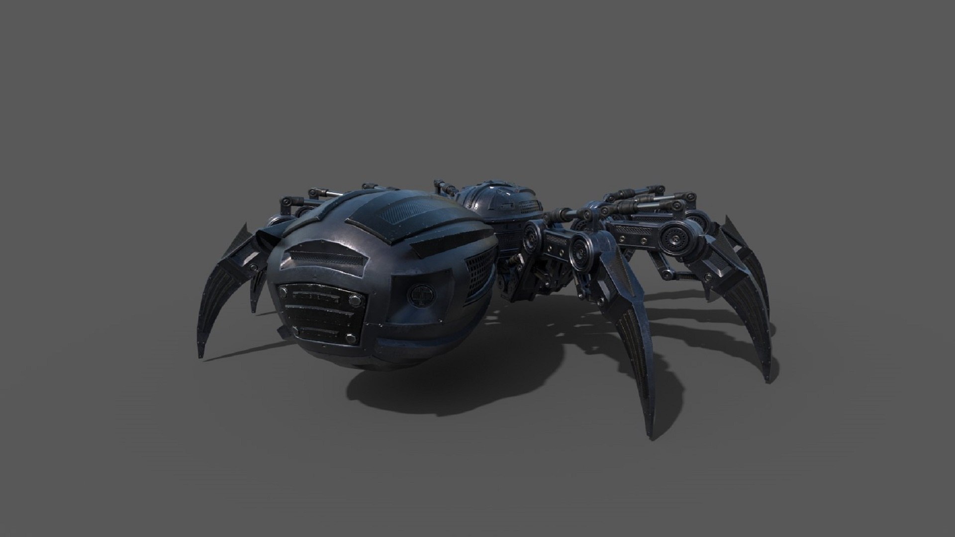 Sci-Fi Spider Metal PBR Low-poly Game Ready 3D Model Low-poly 3D Model ...