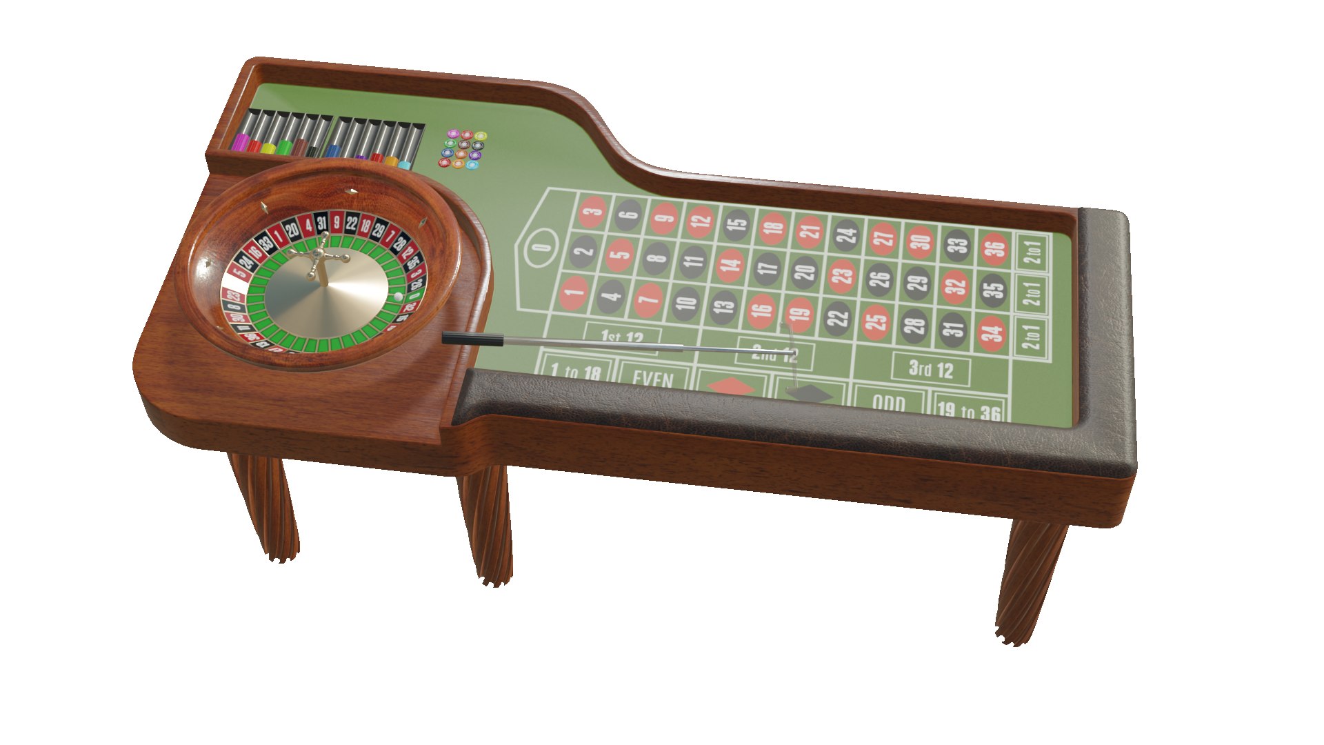 Casino Roulette Table 3D Model - TurboSquid 1921912