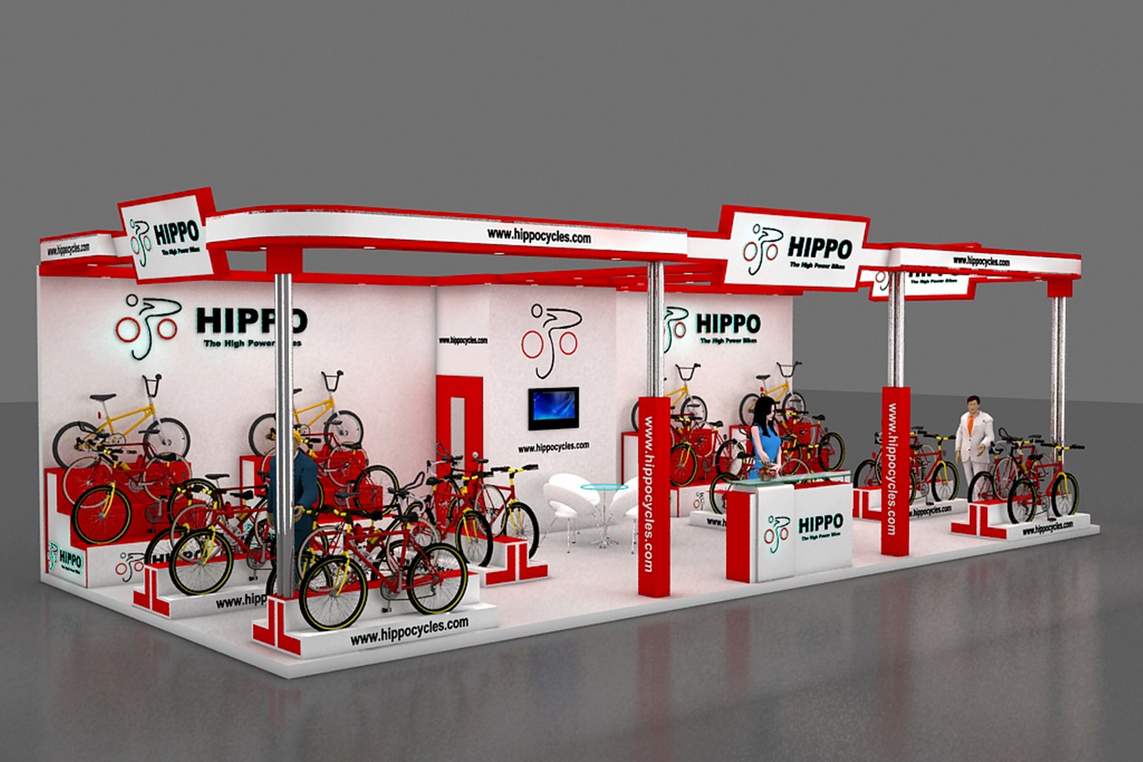 3D 3 Side Open Stand - TurboSquid 1996163