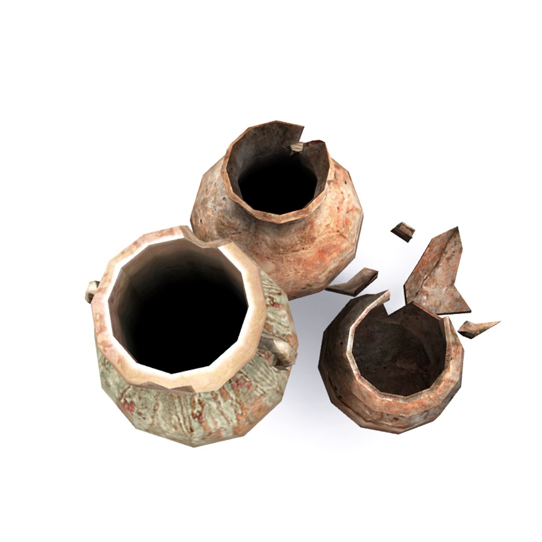 3d Broken Pots