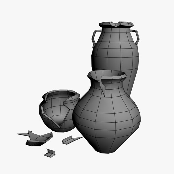 3d broken pots