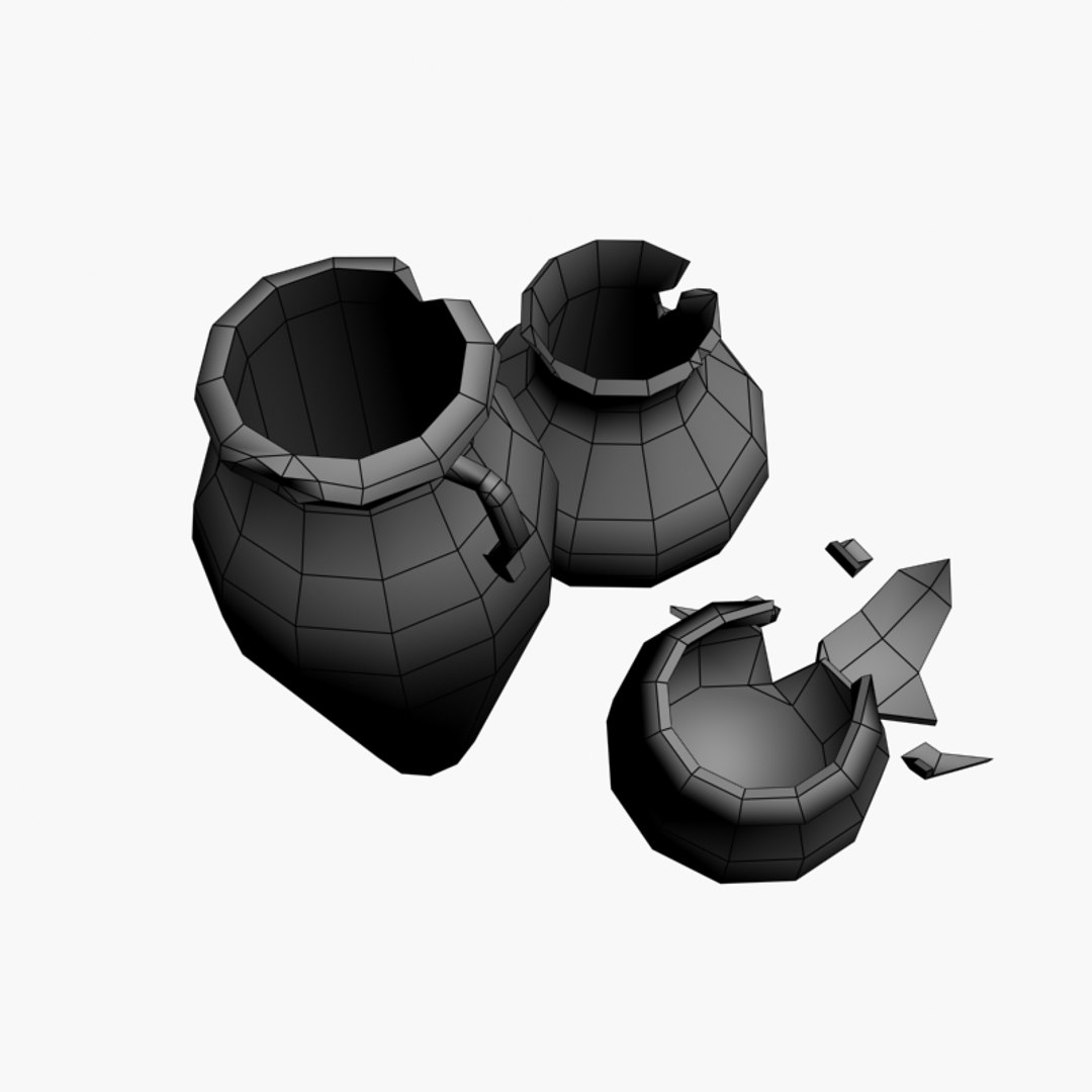 3d Broken Pots