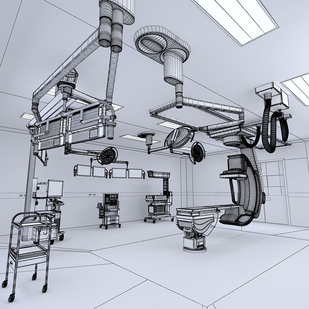 operating room 3d max