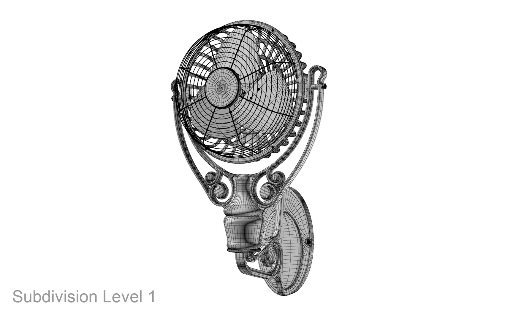3D Old Havana Wall Fan Model - TurboSquid 2426513