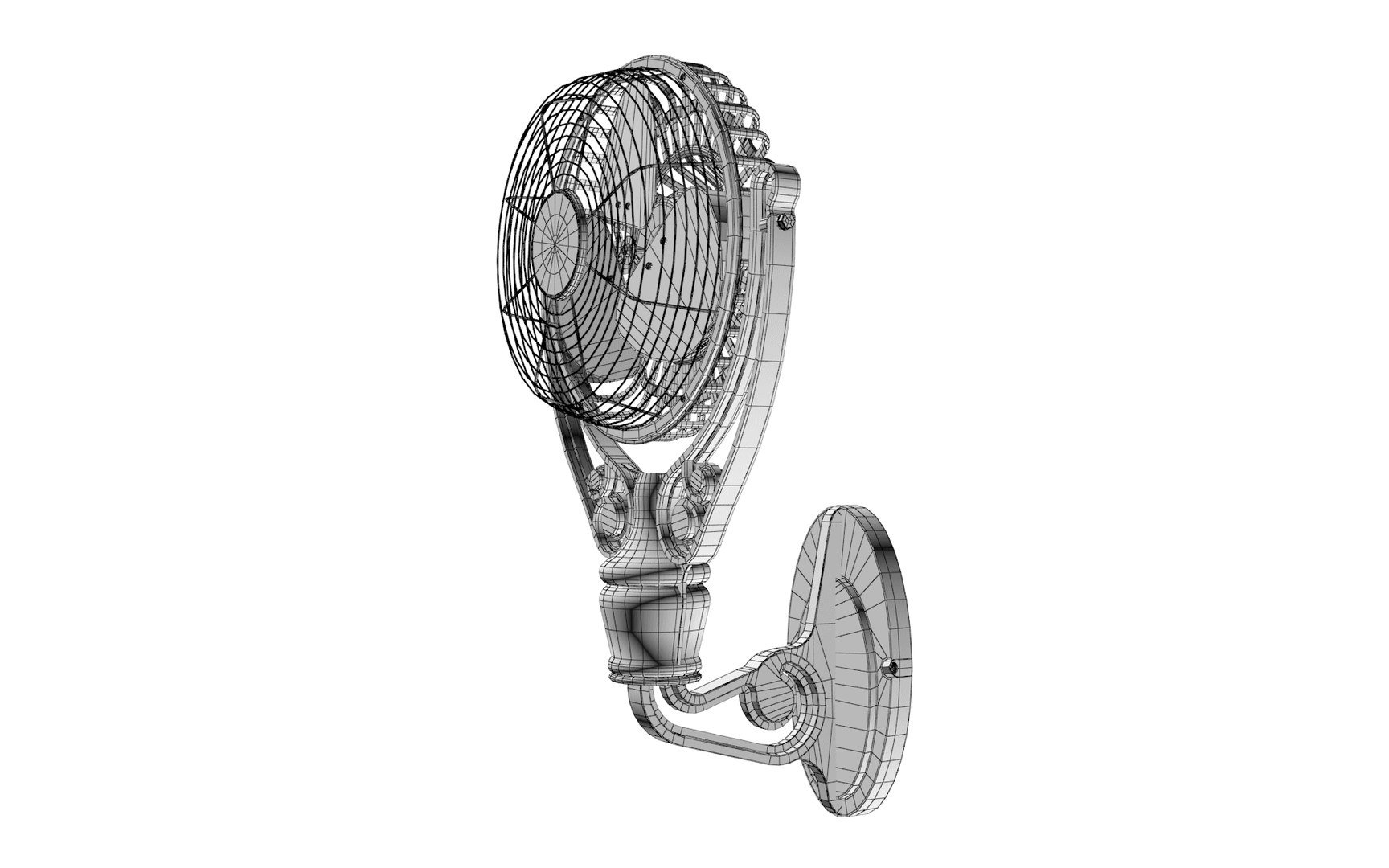 3D Old Havana Wall Fan Model - TurboSquid 2426513
