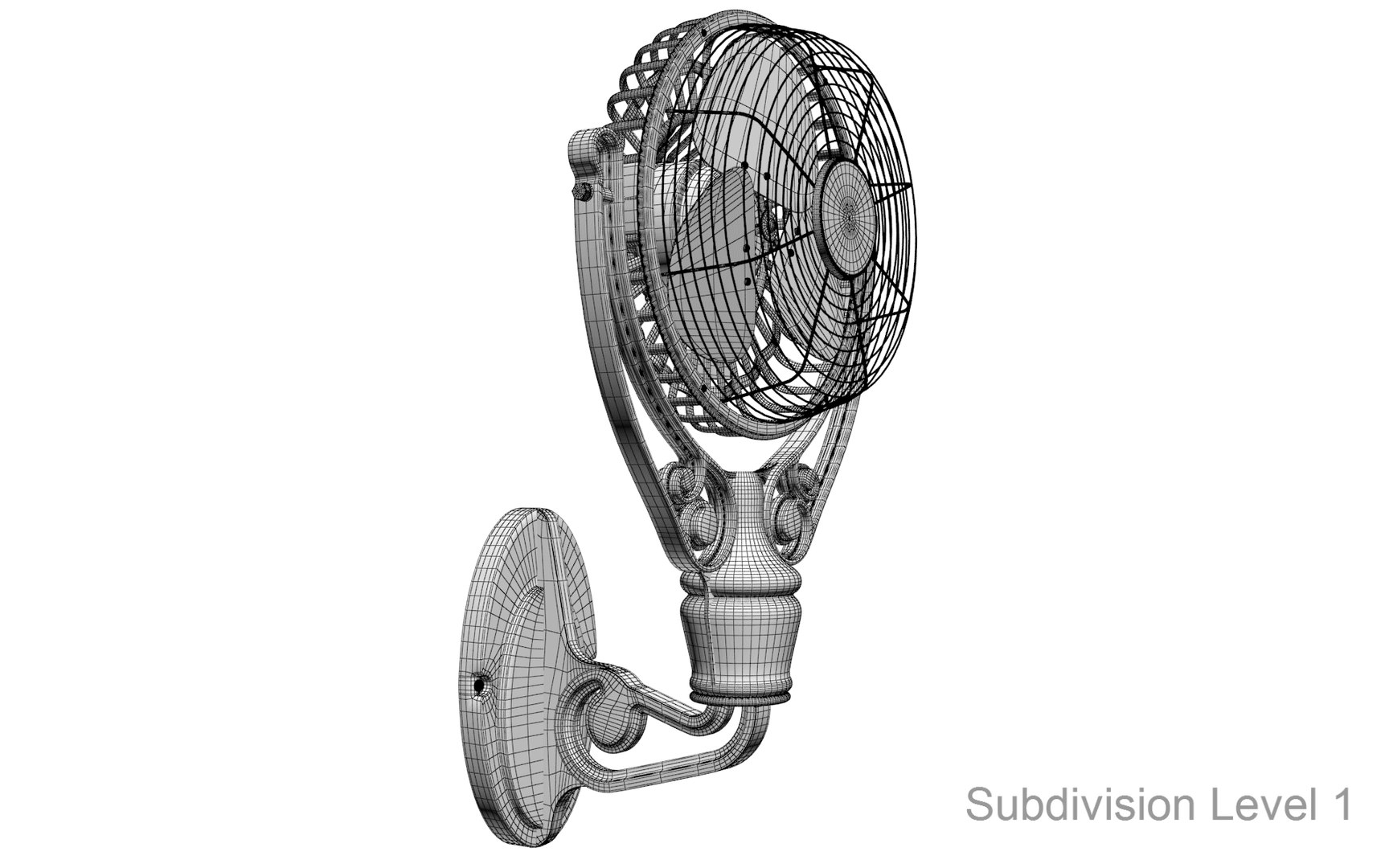3D Old Havana Wall Fan Model - TurboSquid 2426513