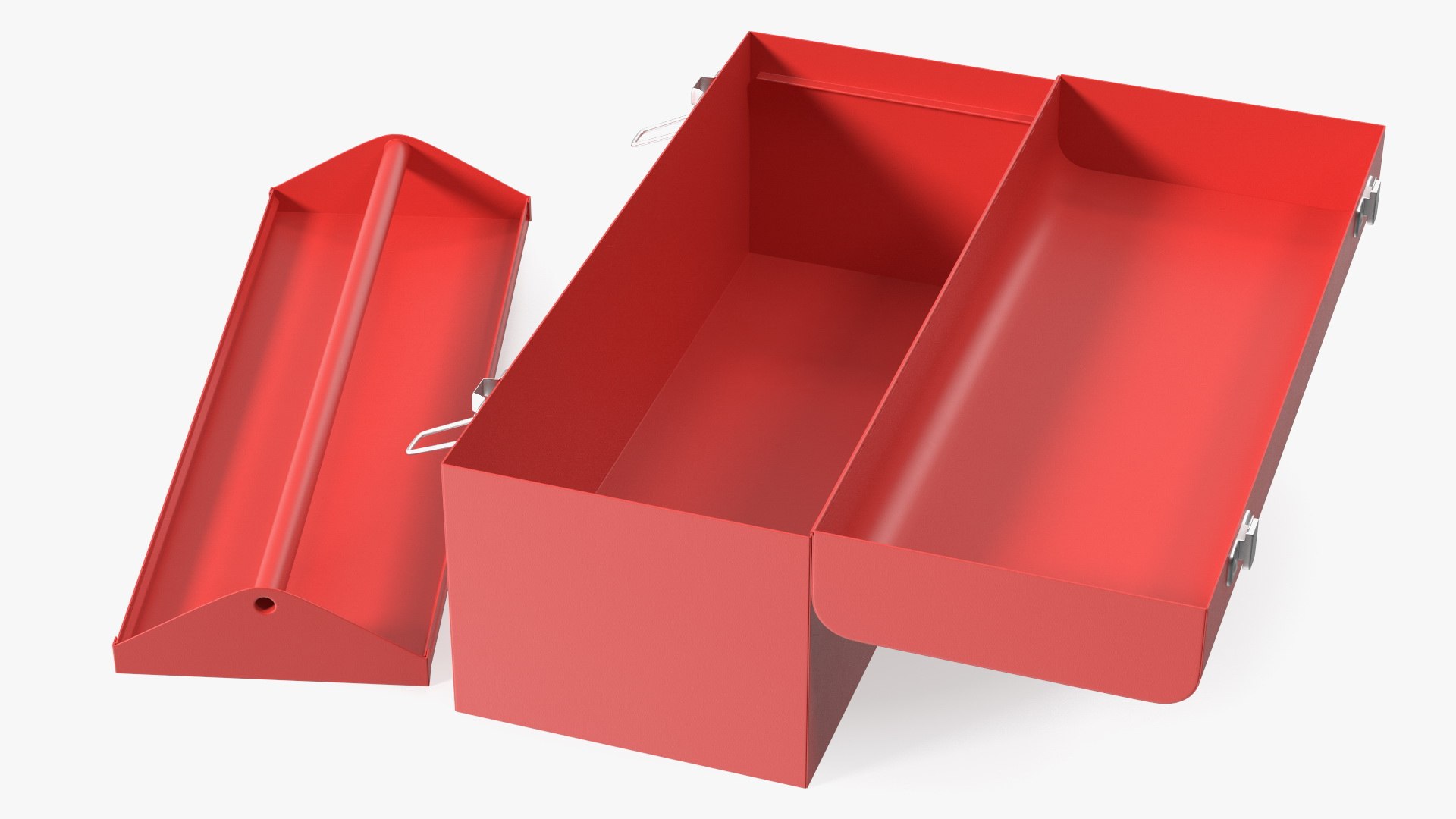 3D Sturdy Toolbox Red Open Empty - TurboSquid 2174903