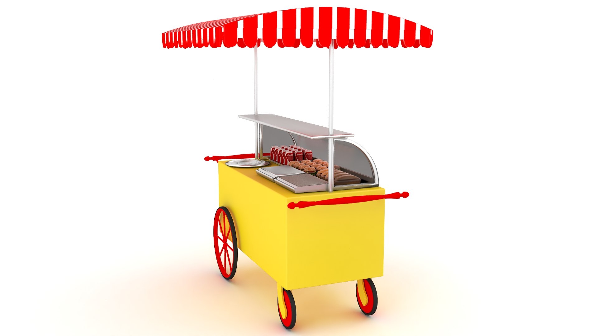 Fast Food Cart 3D Model - TurboSquid 1705662