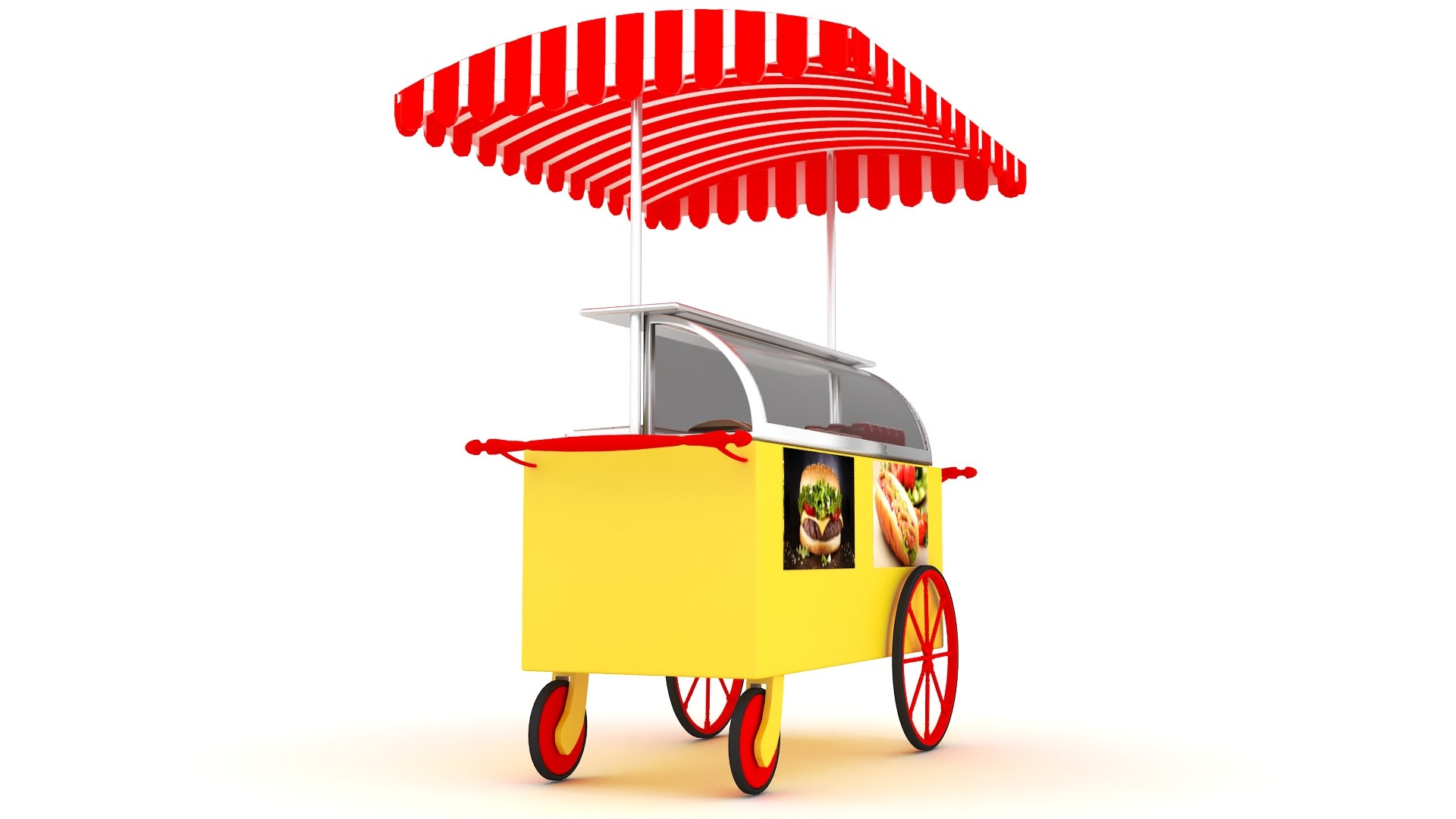 Fast Food Cart 3D Model - TurboSquid 1705662
