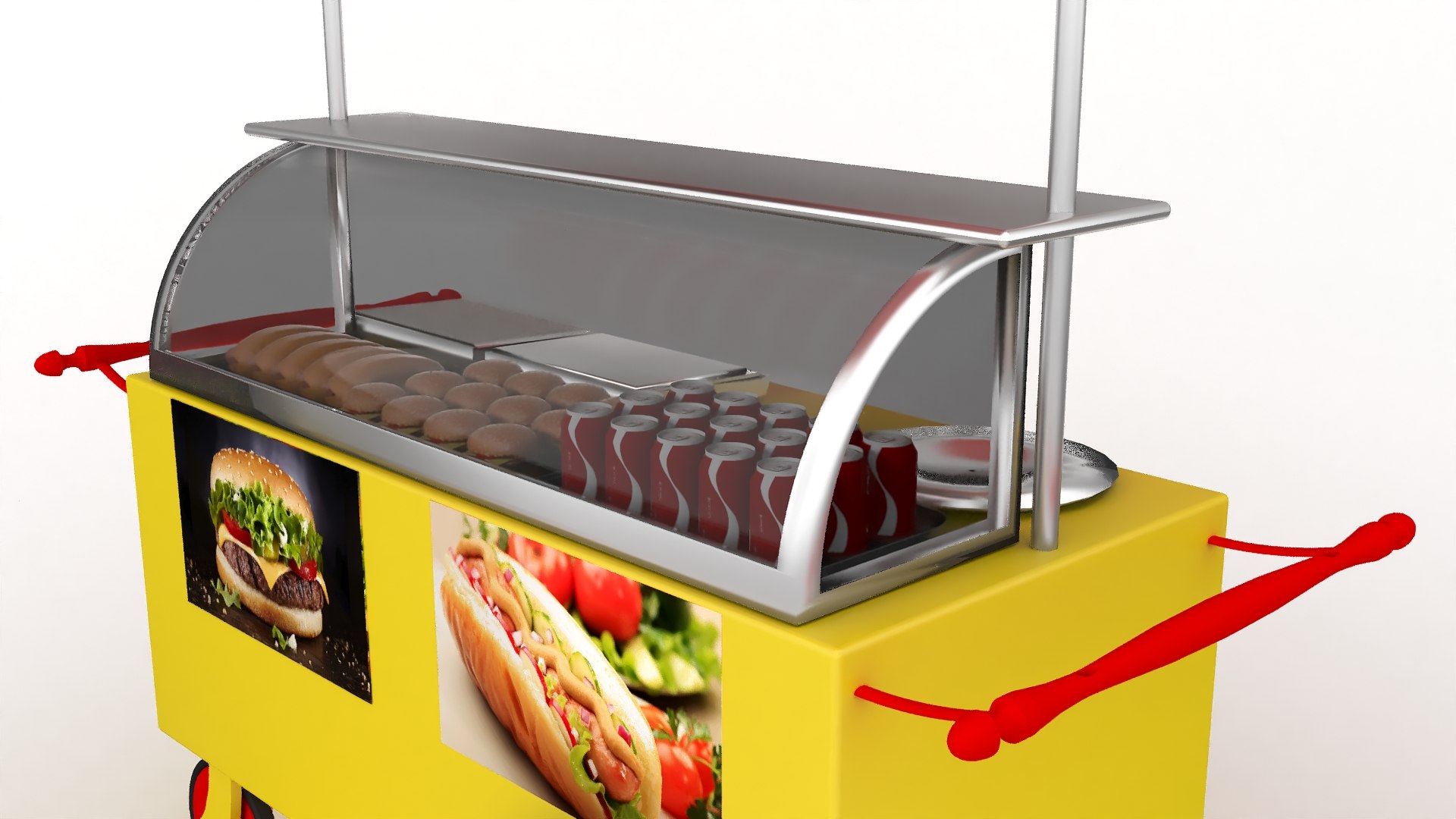 Fast Food Cart 3D Model - TurboSquid 1705662