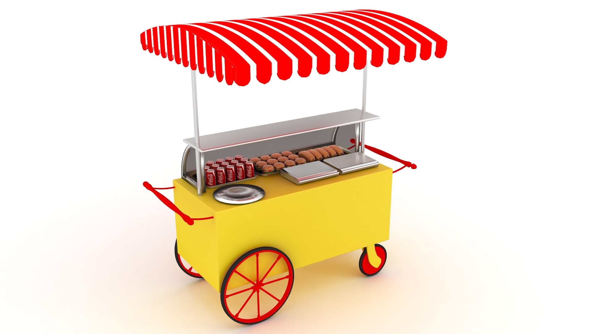 Fast Food Cart 3D Model - TurboSquid 1705662