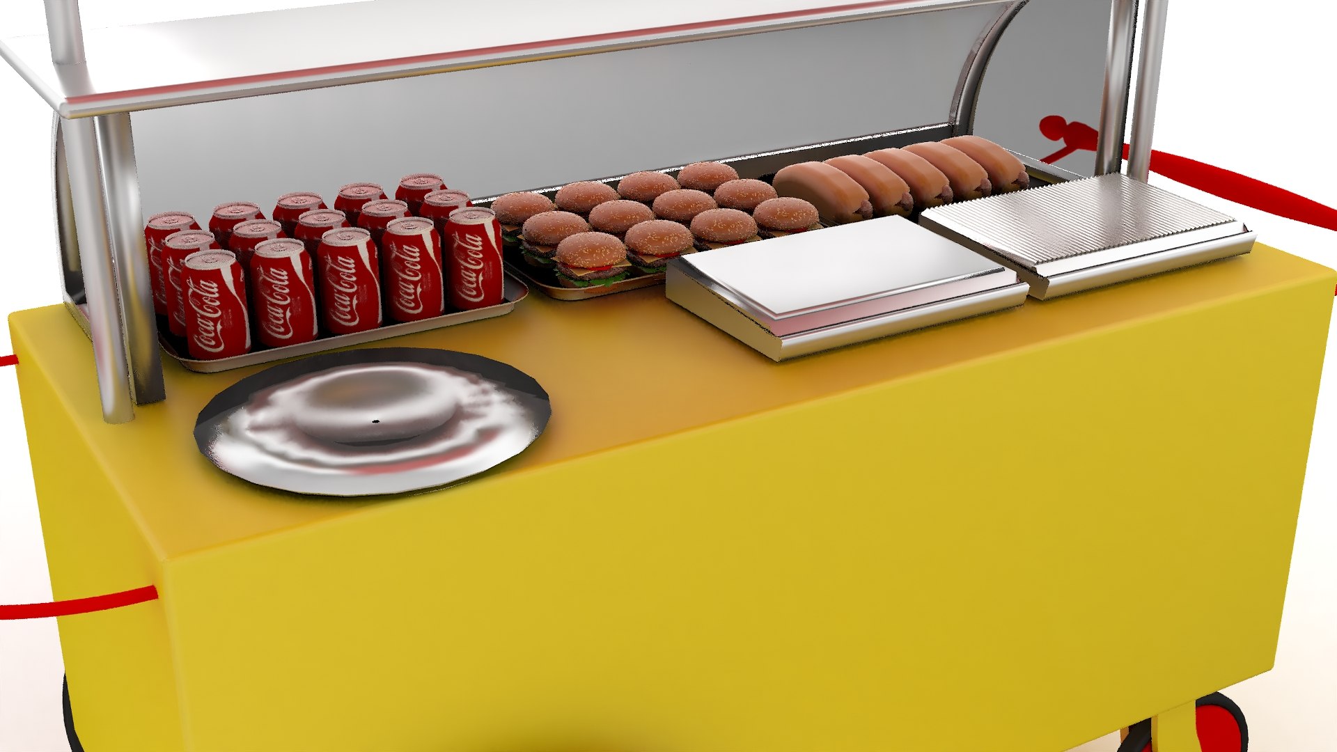 Fast Food Cart 3D Model - TurboSquid 1705662