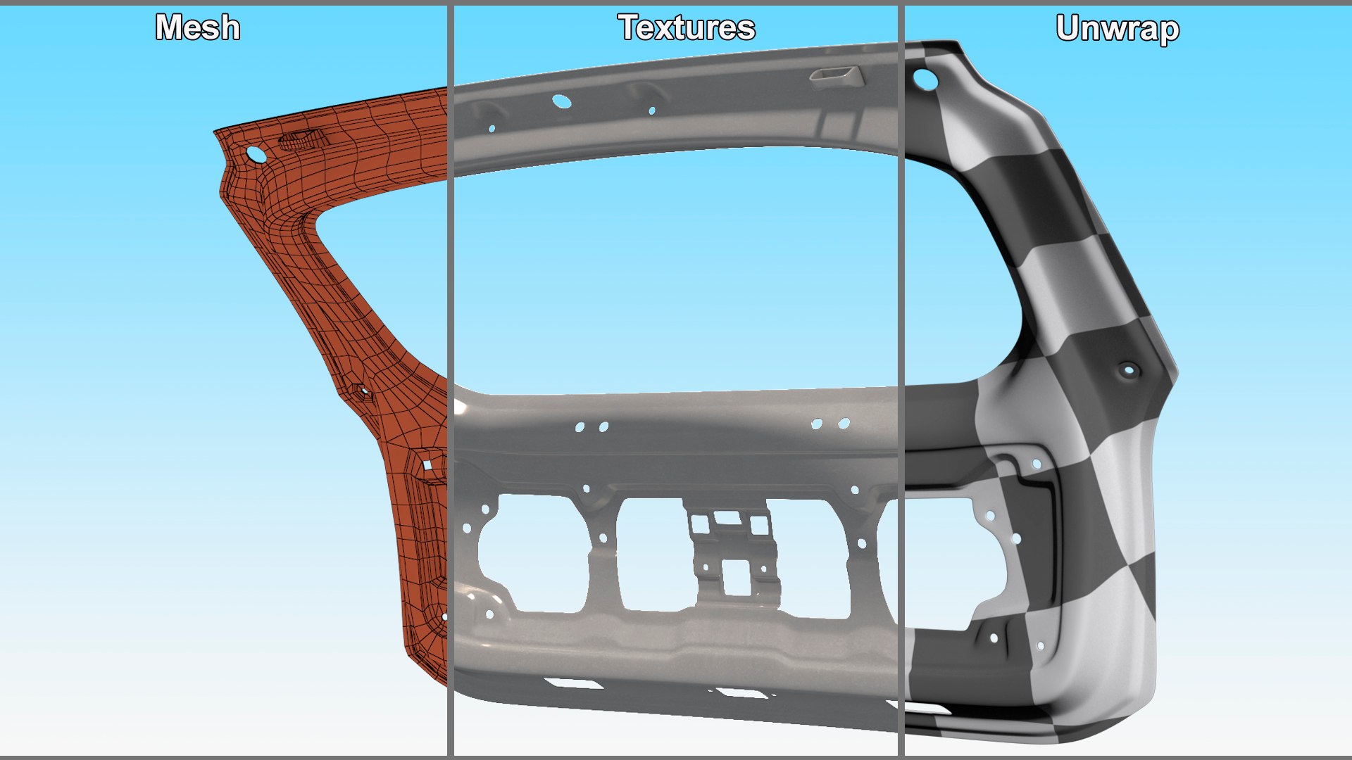 Car Trunk Door Frame 3D Model - TurboSquid 2368837