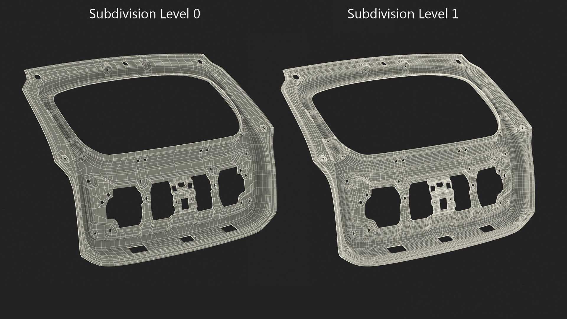 Car Trunk Door Frame 3D Model - TurboSquid 2368837