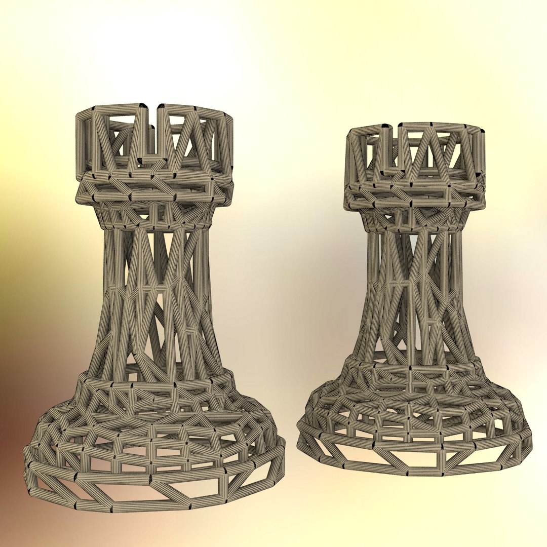 3D Model Rook Piece Chess Board - TurboSquid 1487997