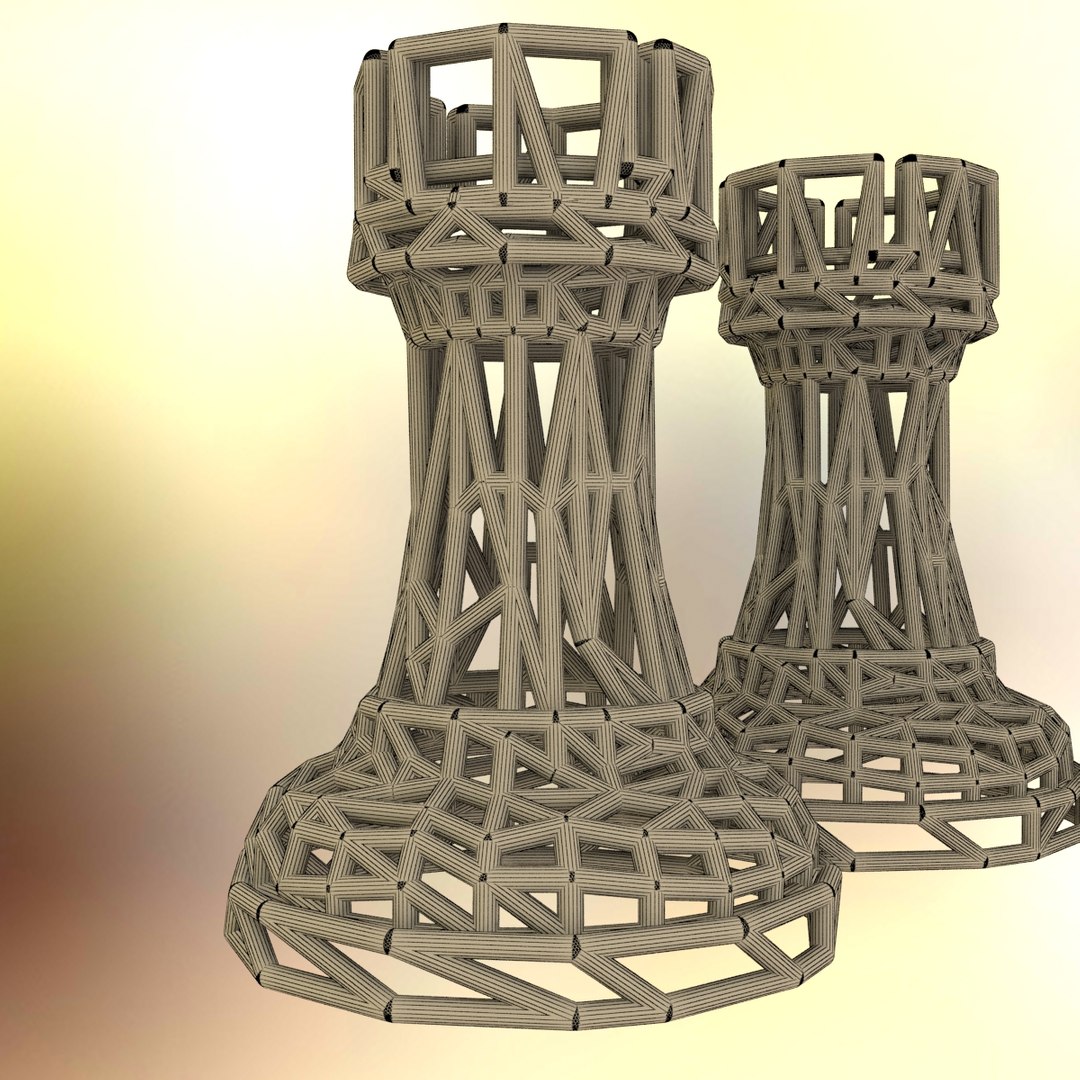 3D Model Rook Piece Chess Board - TurboSquid 1487997