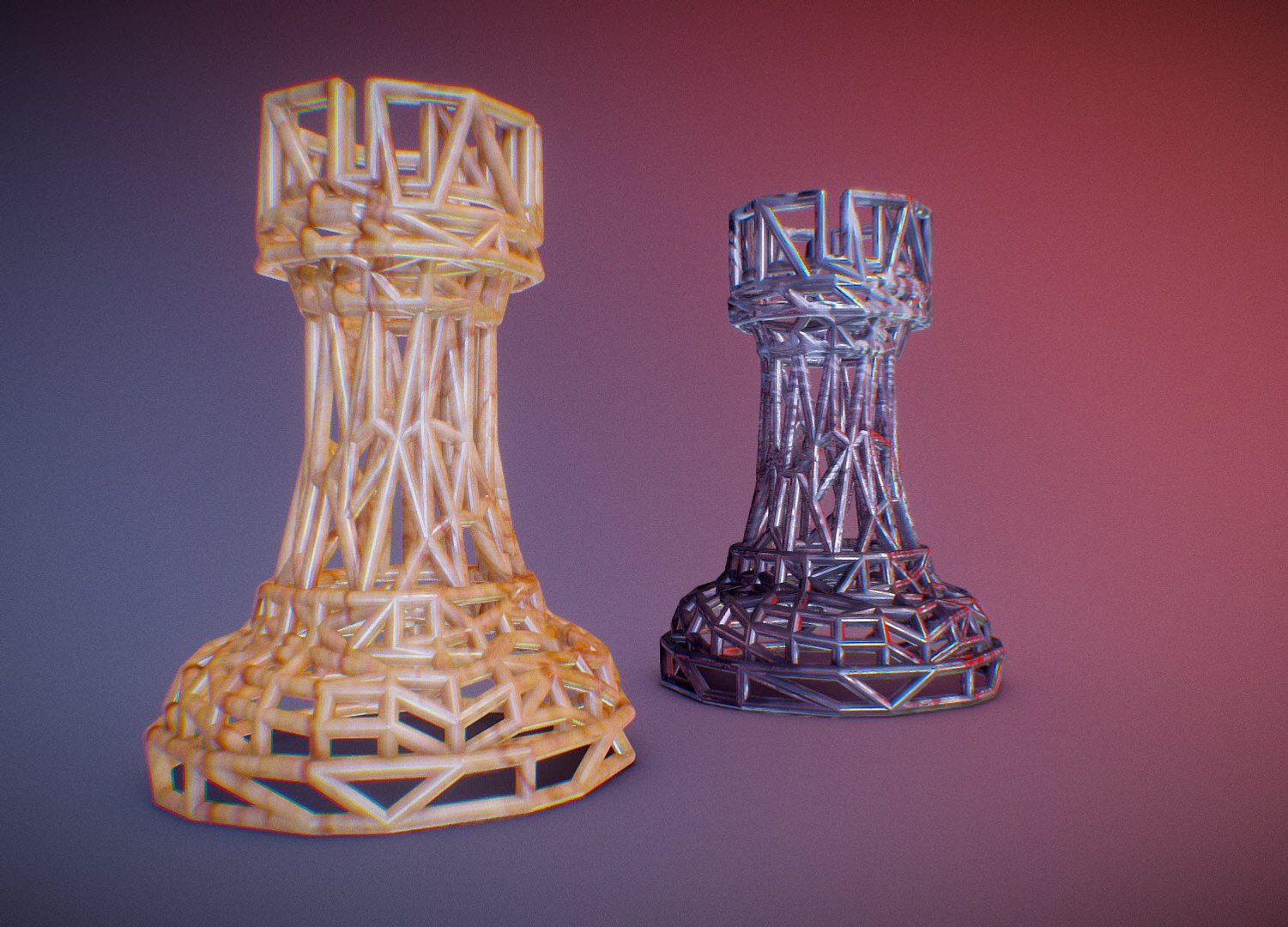 3D Model Rook Piece Chess Board - TurboSquid 1487997