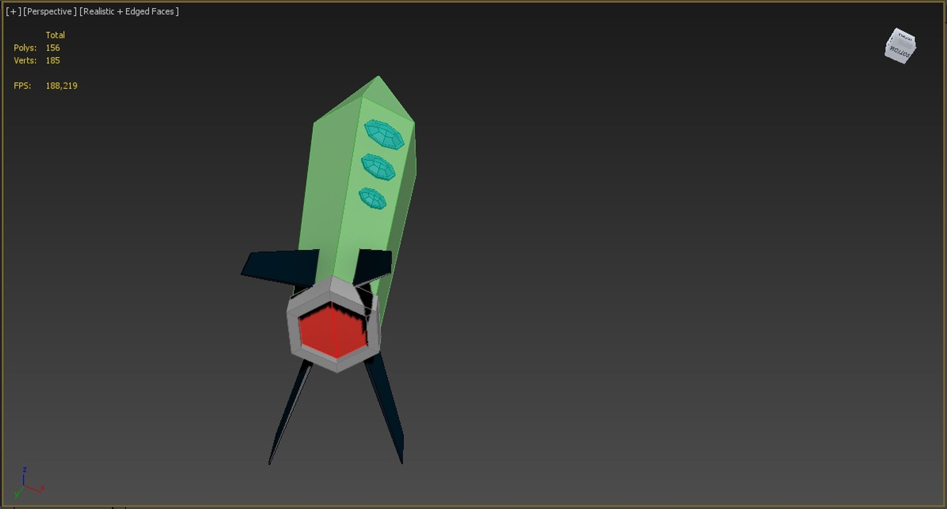 3d model of interstellar rocket