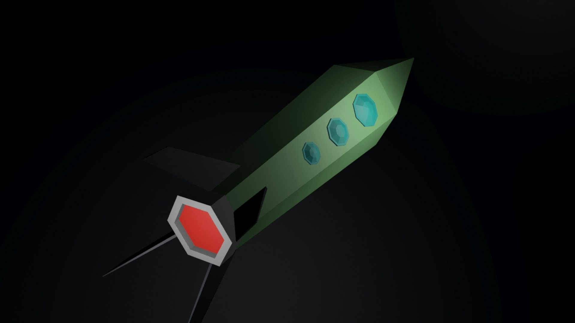3d model of interstellar rocket