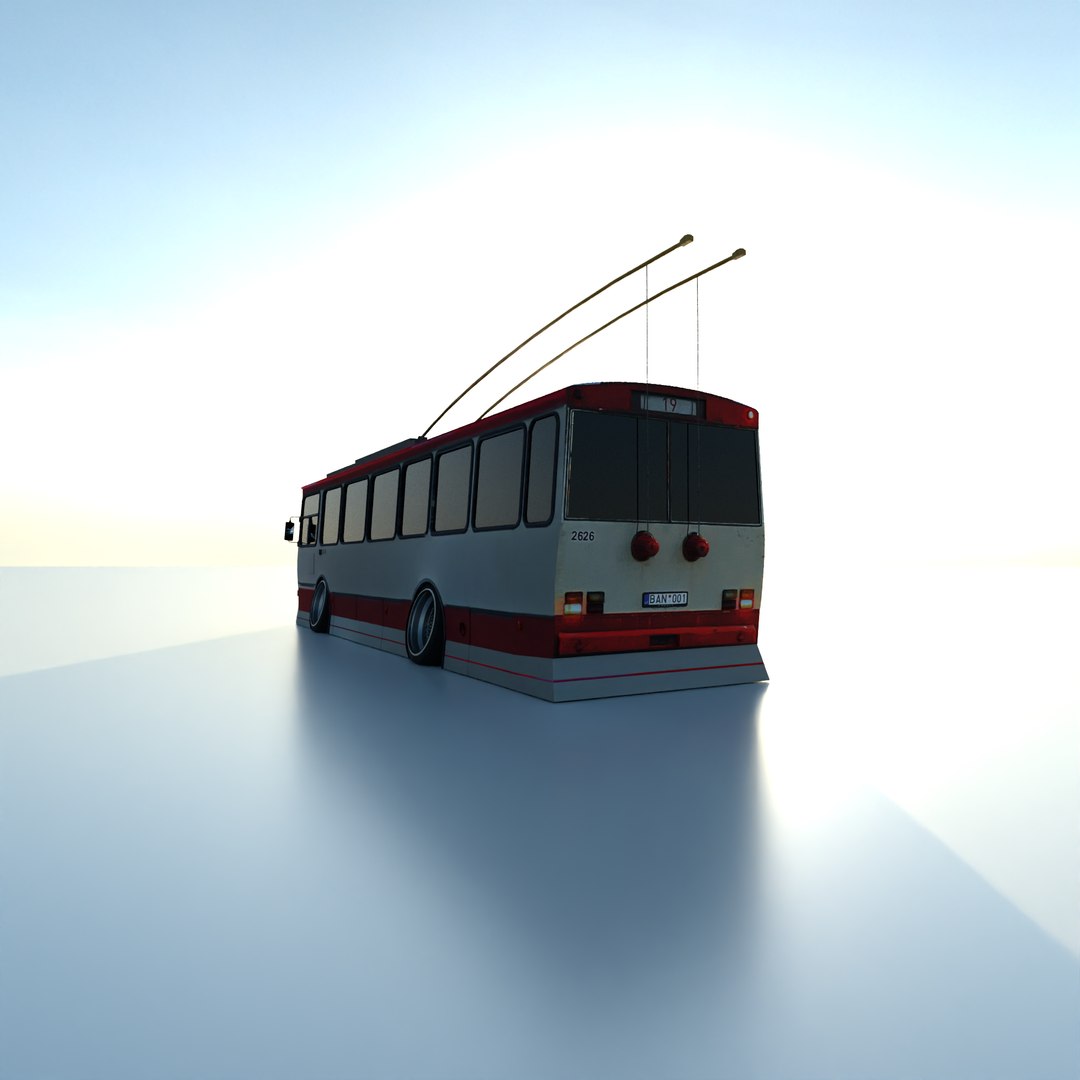 Soviet Trolleybus Tuned Model - TurboSquid 2096755